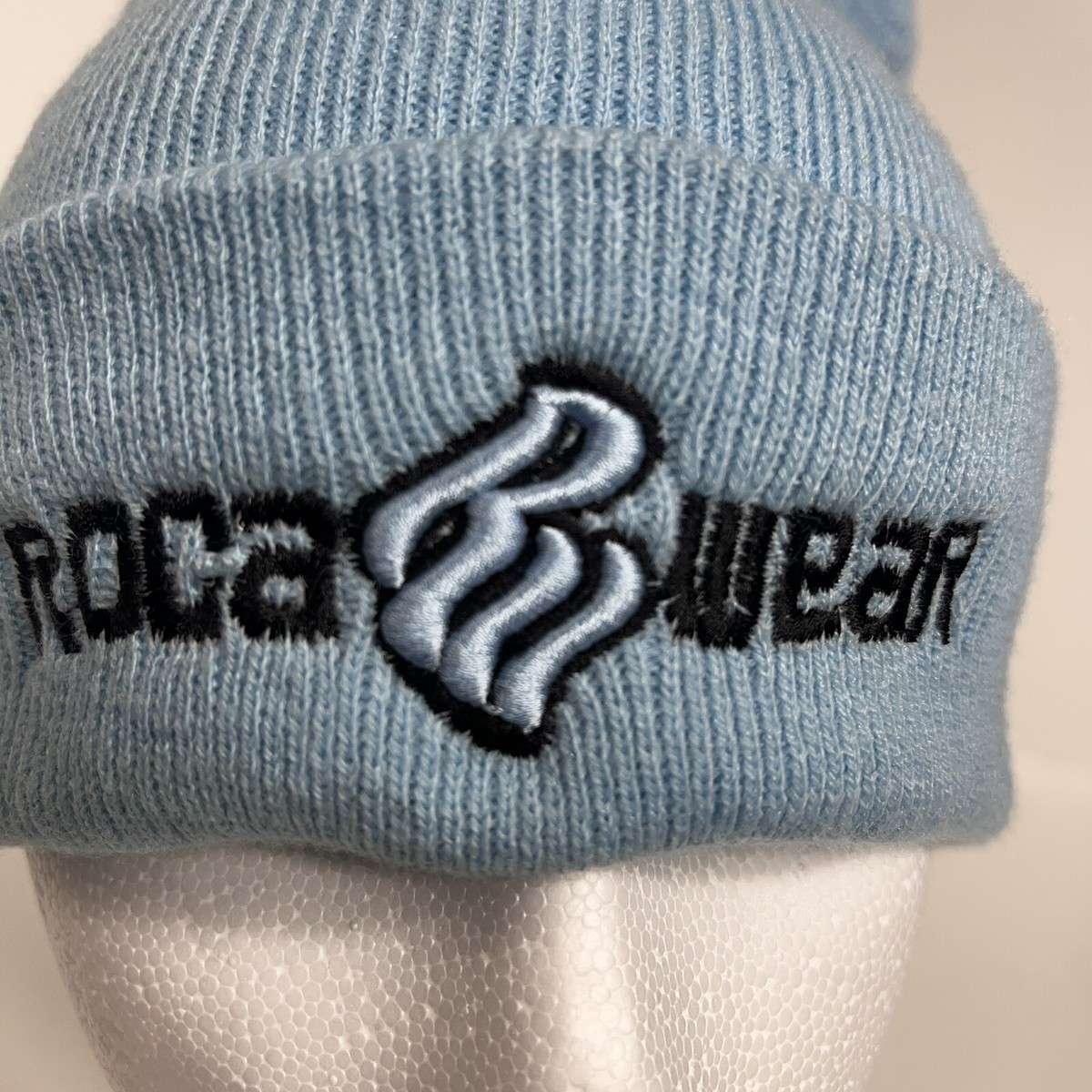 Rocawear Hat Cap Beanie VGT 2000s Rare Baby Blue OG Logo Jay Rocawear Hat Cap Beanie VGT 2000s Rare Baby Blue OG Logo Jay