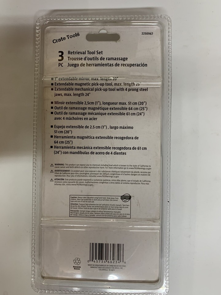 (5) NEW Crate Tools 3 Piece Retrieval Tool Sets | eBay