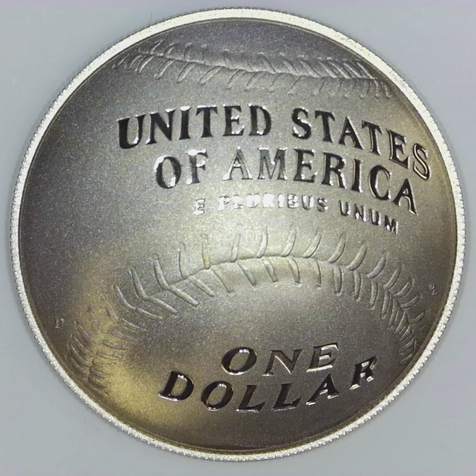 2014-P Baseball HOF Commemorative Proof Silver Dollar US Mint Capsule # ...