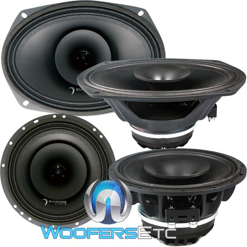 pkg DIAMOND AUDIO MP694 6x9" MP654 6.5" MOTORCYCLE PRO HORN LOUD ...