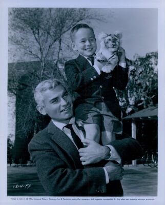 1956 Tim Hovey Famed Child Actor & Jeff Chandler Press Photo | eBay