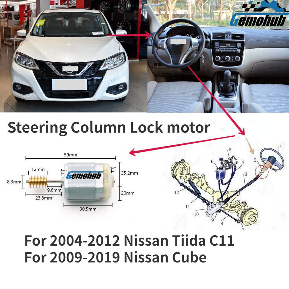 Steering Column Lock Motor Direction Latch Motor For 2009-2012 Nissan ...