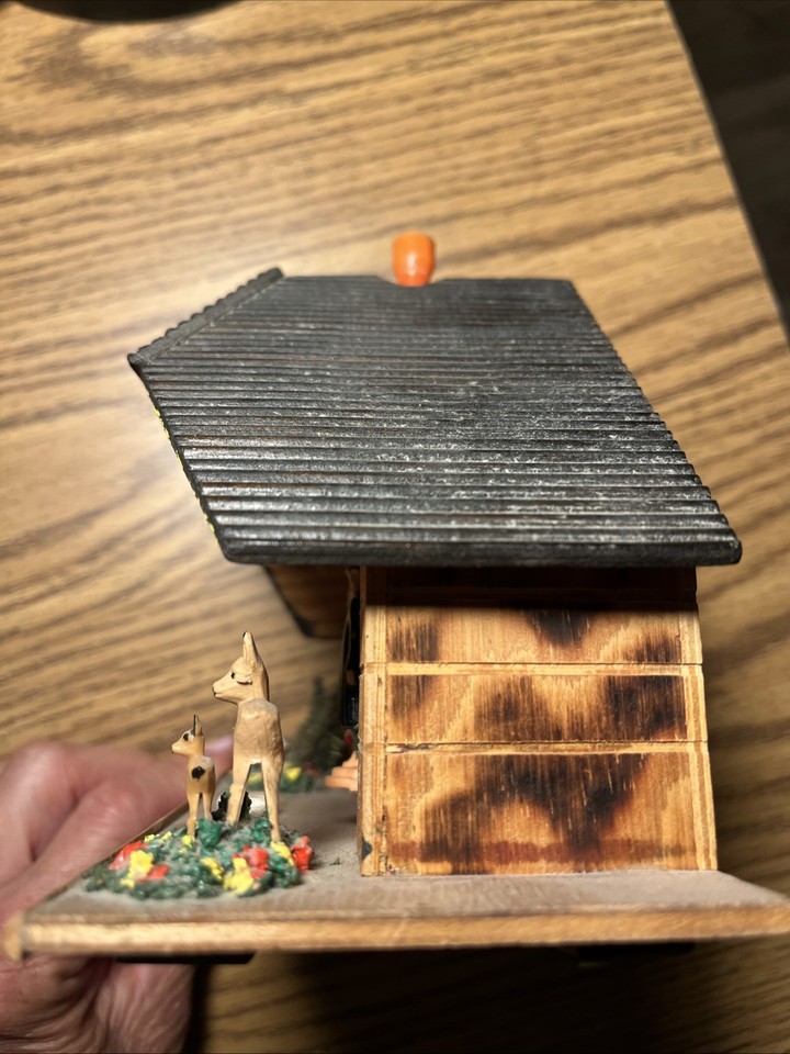 Vtg Cottage House Man & Woman Weather Barometer Made in Germany 5" t x ...