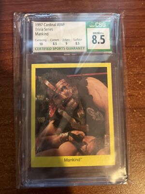 💎 Mankind Mick Foley Cactus Jack RC CSG 8.5 1997 Cardinal Trivia WWF ...