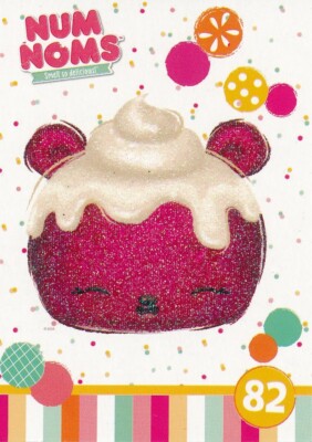 NUM NOMS SERIES 1 & 2 TRADING CARDS SINGLE GLITTER CARD #82 RED VELVETY ...