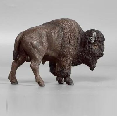 American Bison Toy Action Figure Small Animal Figurine Doll Gift for ...