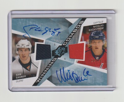 2008-09 SPx Winning Combos SAM GAGNER/NICKLAS BACKSTROM 14/25 DUAL AUTO ...