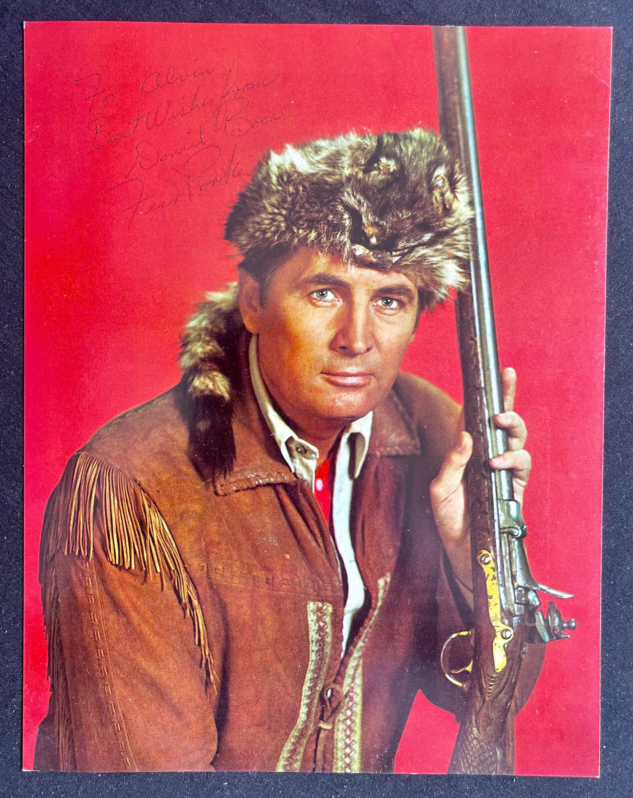 Fess Parker Inscribed Hand Signed Autograph 7 3/4 x 10 Color Photo ...