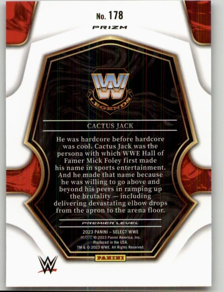 2023 Panini Select WWE Cactus Jack Silver Prizms #178 | eBay