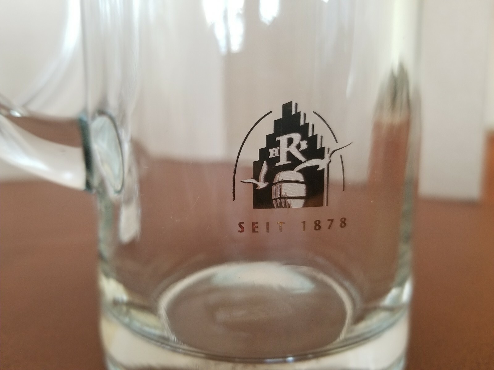 Vintage And Rare Rostocker Glass Beer Mug Stein. 0.5Liter, 7.5" tall ...