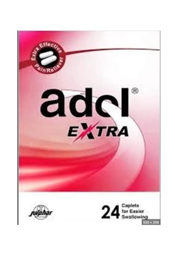 Adol Extra 24 Caplets Fever, Cold, Flu, Headache, Periods pain Gentle on Stomach | eBay