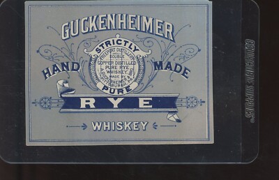 Guckenheimer Rye Whiskey Label | eBay