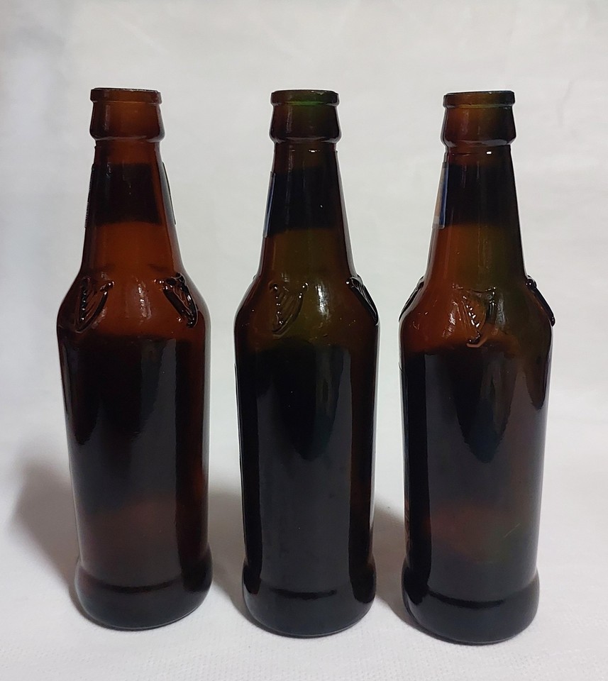 Empty - GUINNESS STOUT 3No. 4" GLASS BOTTLES Box Set 2015 Miniature ...