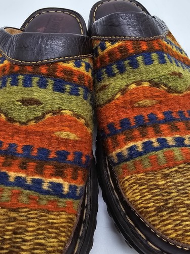 Born Southwest Wool Blanket Mule Slip On Comfort Shoe Aztec Multicolor ...