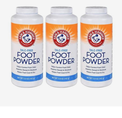 3 Lots of Arm & Hammer Talc-Free Foot Powder, 5 oz. Containers Each ...