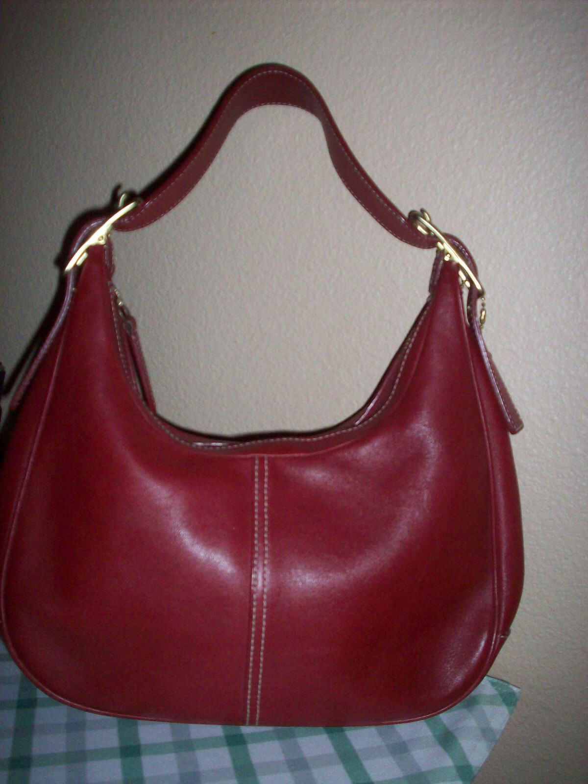 COACH Vintage Leather LEGACY West Zoe Hobo Crescent Red Handbag #9342 ...