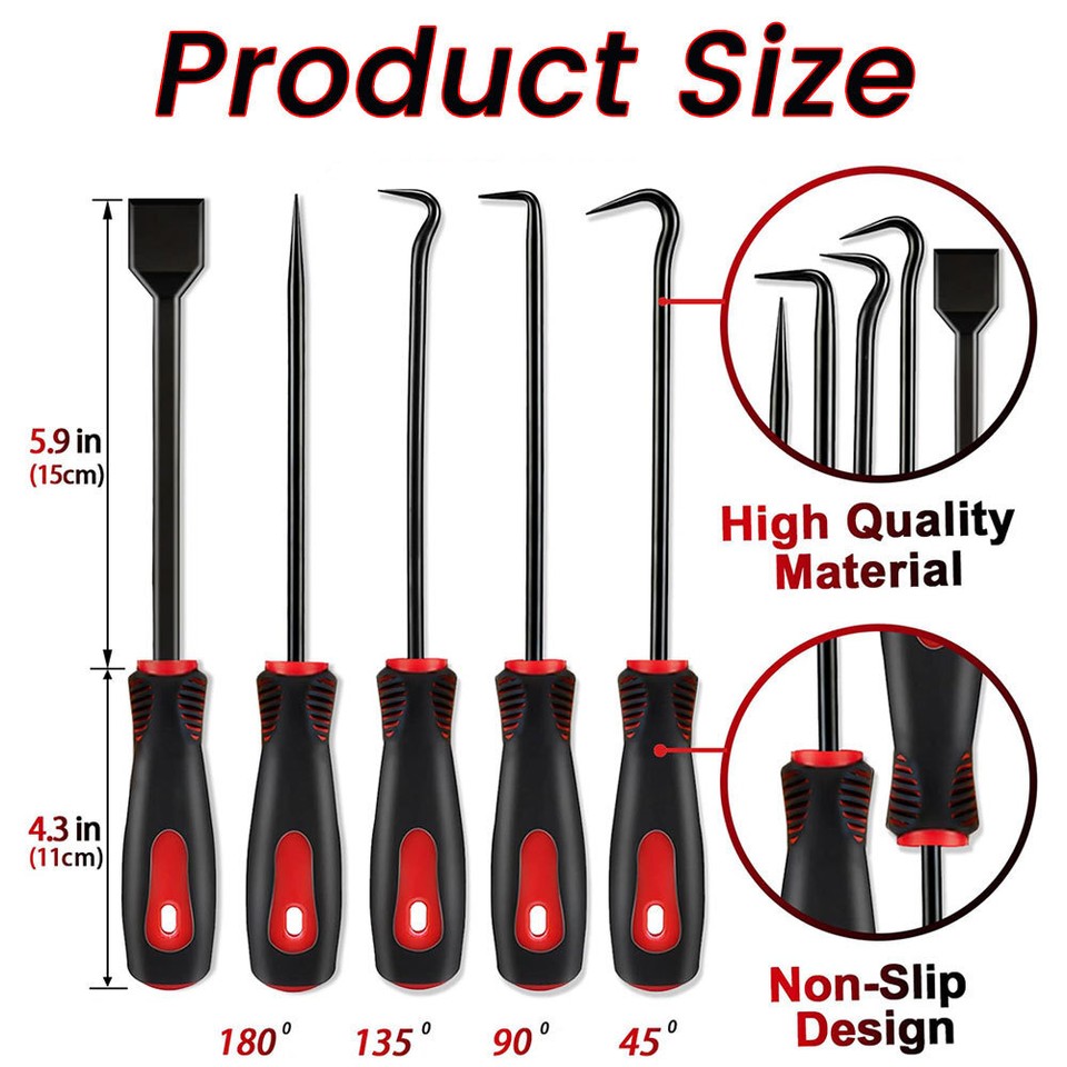 11x Hook And Pick Set Telescoping Tool Magnetic Scraper Kit Car Repair ...