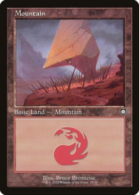 Mountain MTG Brothers War Commander Basic Land NM x1 - Retro Frame ...