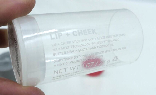 NEW Milk Makeup PERK Lip + Cheek Coral Pink Shimmer Cream Blush Stick 1 ...