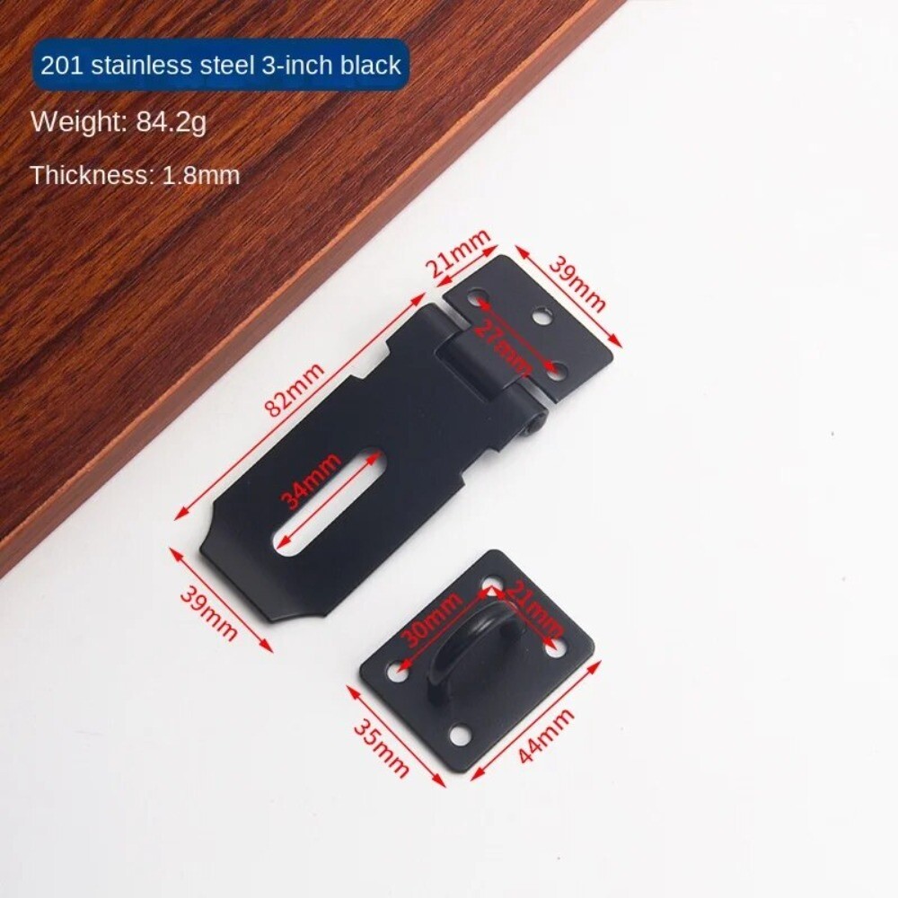 2/1 Pcs Stainless Steel Hasp Lock Padlock Hasp Push, Sliding, Barn Door ...