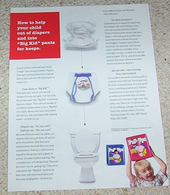 1997 print ad - Huggies baby Diapers Pull-Ups training pants girl ...