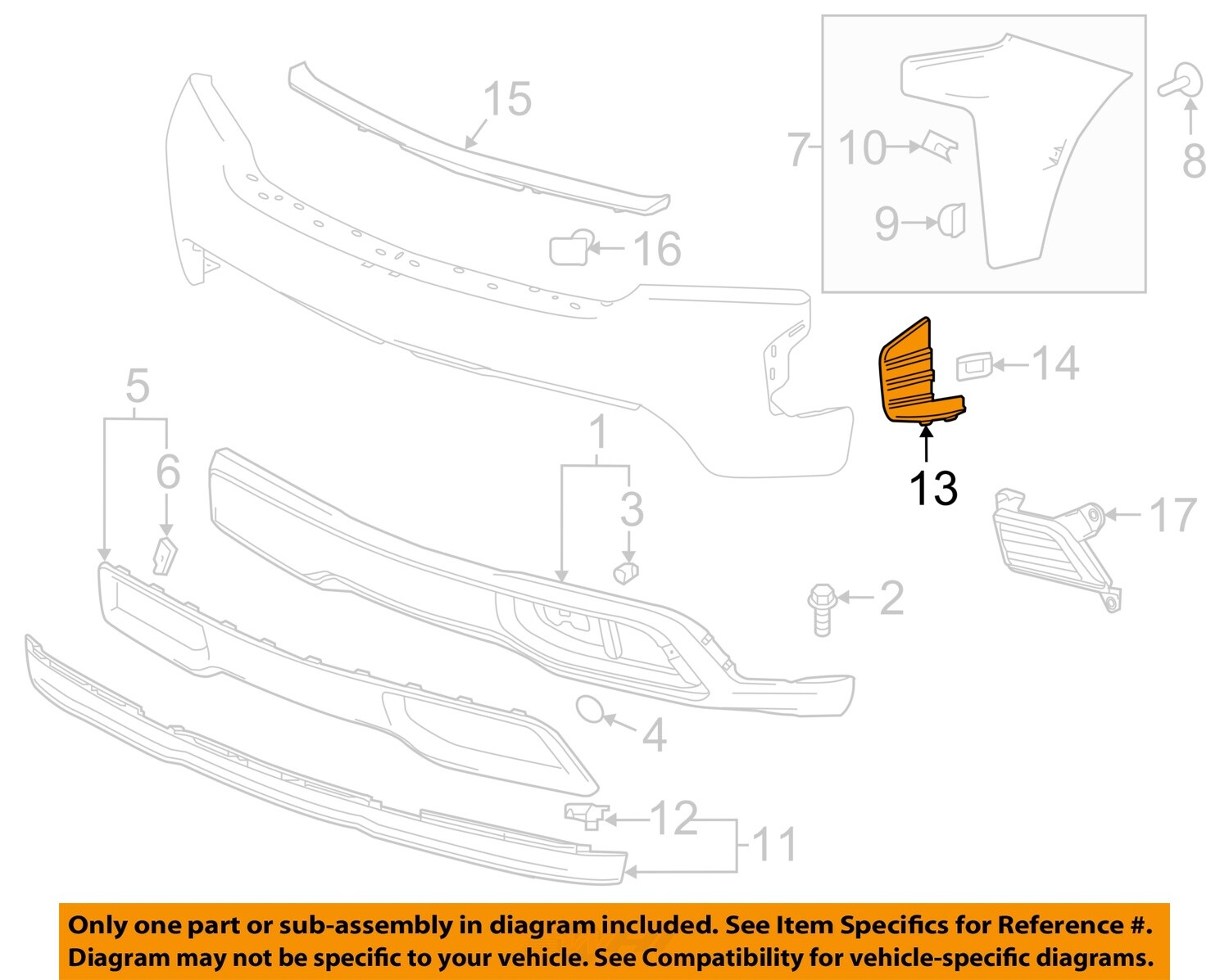GM OEM 19-22 Silverado 1500 LD Bumper Components-Outer Molding 84588810 ...