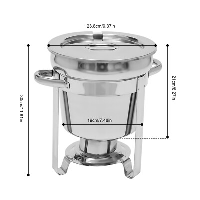 Chafing Dish Sets Round Buffet Catering Restaurant Chafer Food Warmer 7 ...
