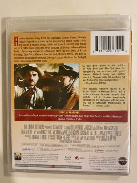 COWBOY (Blu-Ray) Delmer Daves, Jack Lemmon, Glenn Ford TWILIGHT TIME ...