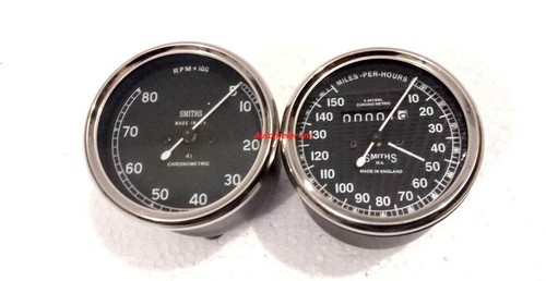 SMITHS REPLICA 150 MPH SPEEDOMETER 8,000 RPM TACHO SPEEDO FOR BSA ...