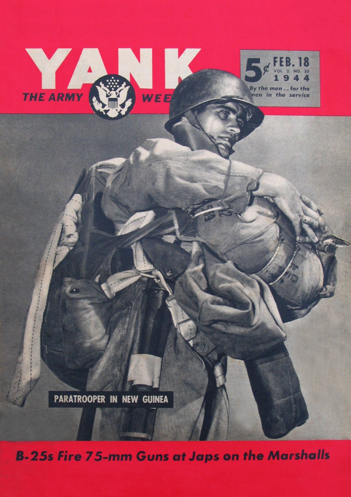 WW2 Yank Magazine From 1944 US Paratrooper Cover Page Print | eBay UK
