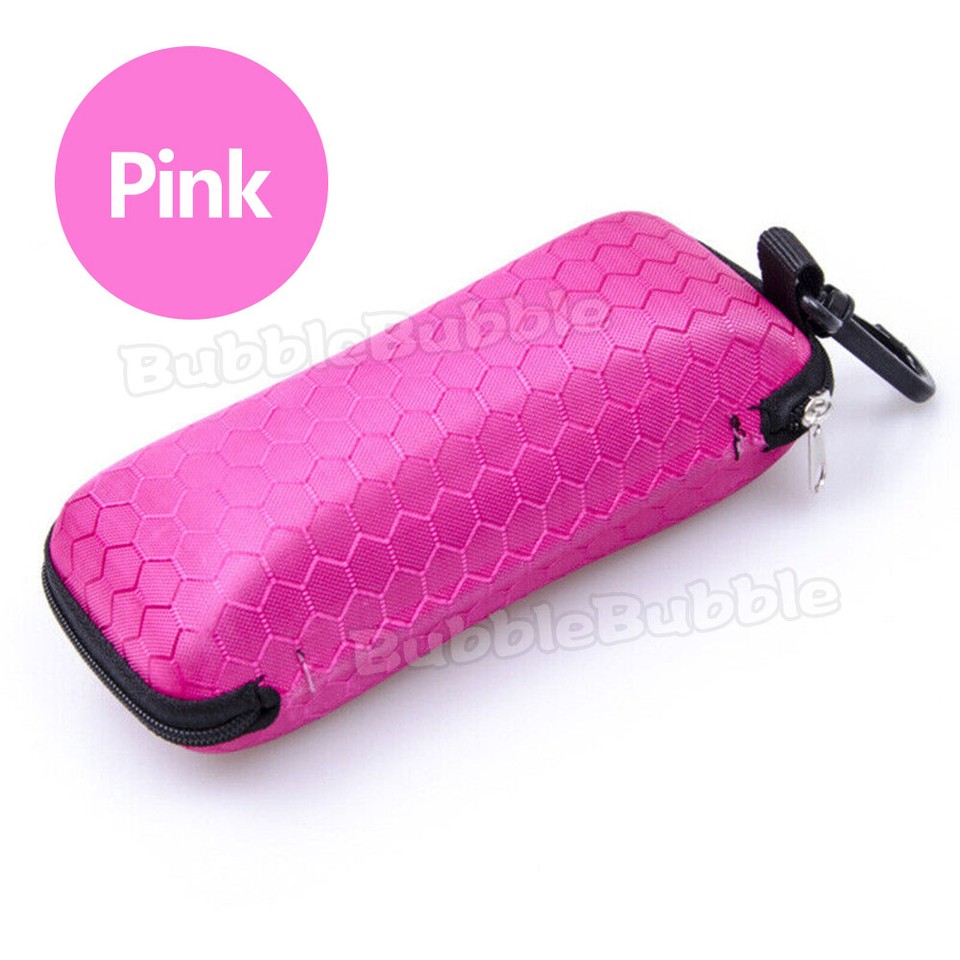 Portable Zipper Sunglasses Carry Case Eye Glasses Clam Hard Shell ...