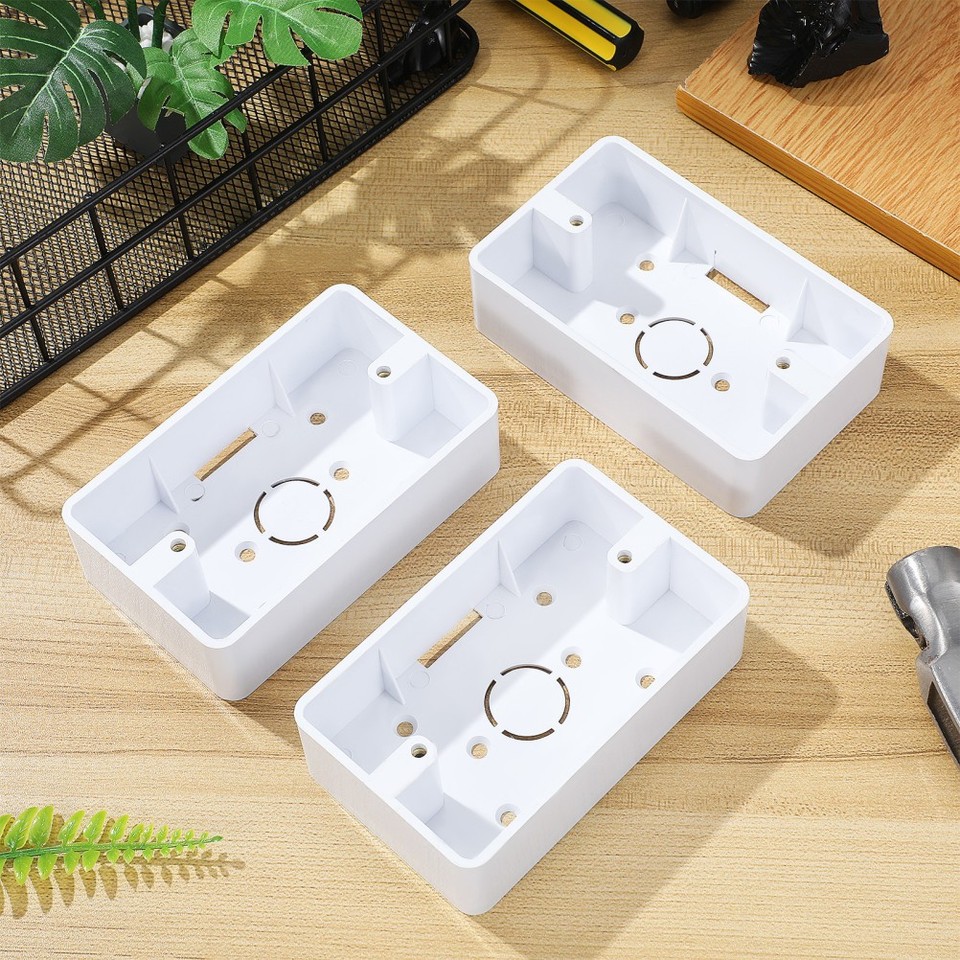 2 Pack External Installation Box Wall Socket and Boxes Electric Outlet ...