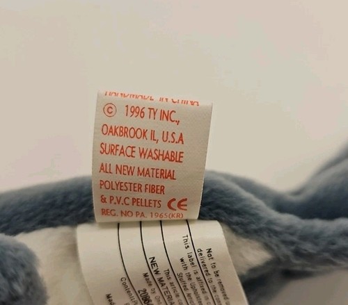 RARE ERROR Ty Beanie Baby Crunch 4130 RARE Canadian Model Lots of ...