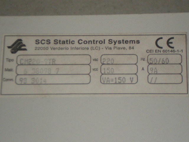SCS Static Control Systems Cm220-9tr Circuit Board PCB 220 VAC CM2209TR ...