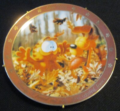 GARFIELD DANBURY MINT DEAR DIARY SERIES "GOD CREATED LEAVES" COLLECTOR ...