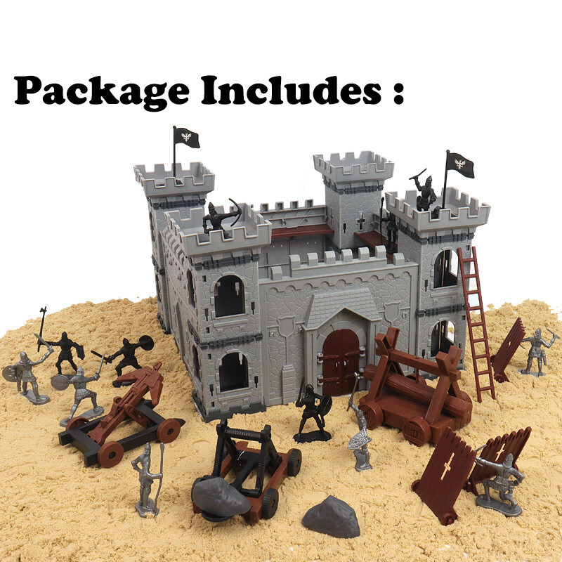 Medieval Soldiers Military Roman Knight DIY Castle Siege War Figures ...
