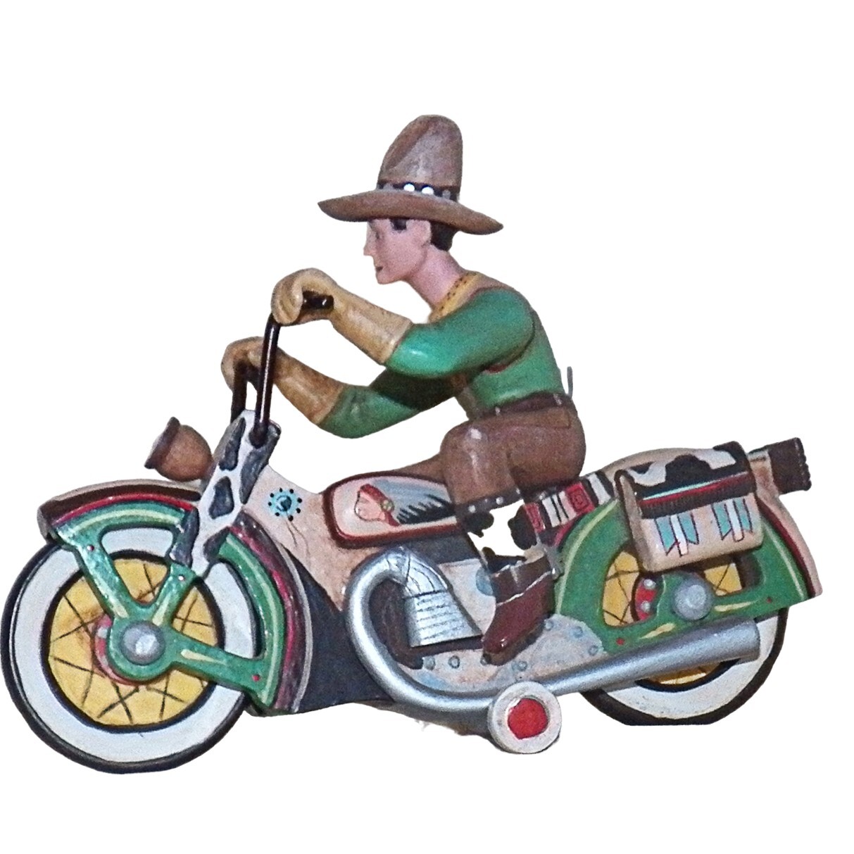 Vintage Robert Shields Mime Sculptor Road Wrangler Cowboy Motorcycle ...