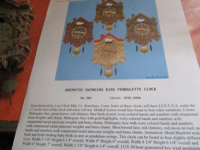 Antique Lux Clock Mfg. Co., Waterbury, Conn. wall clock; very rare; has ...