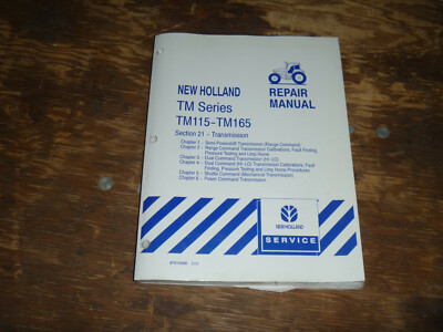 New Holland TM115 TM125 TM135 Tractor Transmission Shop Service Repair ...