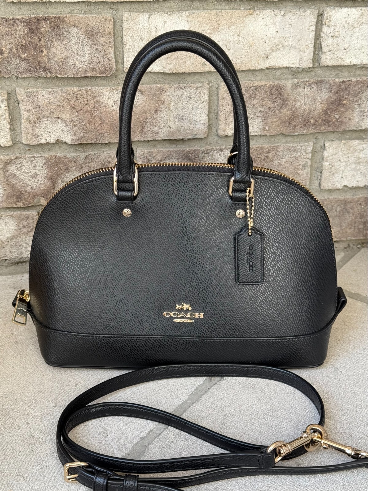 COACH MINI SIERRA DOME CROSSGRAIN LEATHER SATCHEL CRO… - Gem