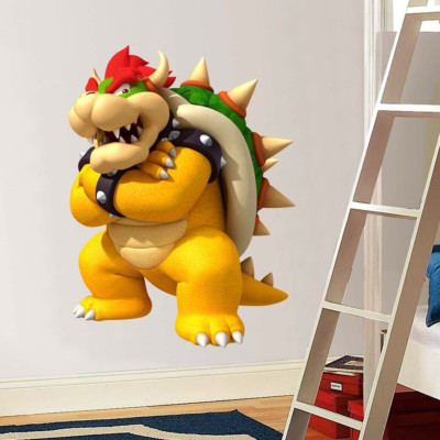 BOWSER Super Mario Bros Decal Removable WALL STICKER DIY Decor Art Kids ...