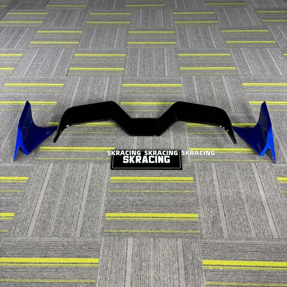 For Honda Civic Sedan 2016-2021 Black+Blue Rear Spoiler Gull Wing Tail ...