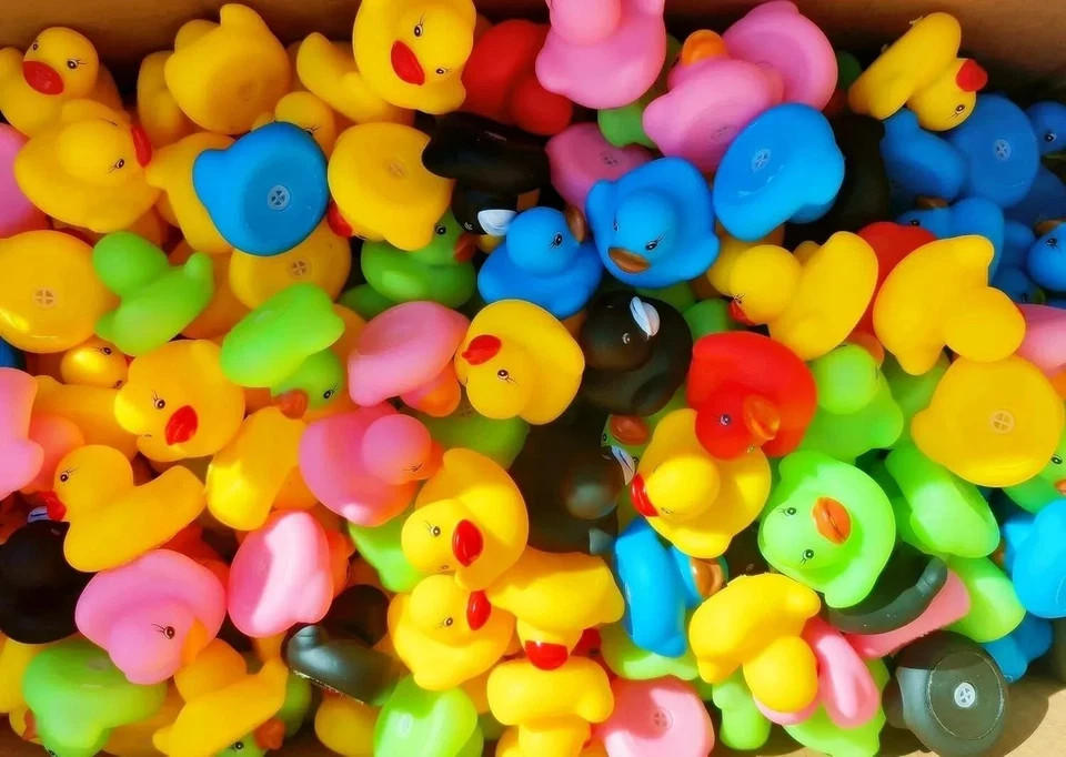50pcs Rubber Ducks in Bulk,Assortment Duckies for Jeep Ducking Floater ...