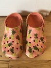 Crocs Clogs Womens Size 8 or Mens Size 6 Navy Tropical Pineapple Print ...