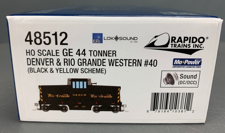 HO Scale Rapido Trains 48512 GE 44-Tonner Rio Grande #40 LOK SOUND DC ...