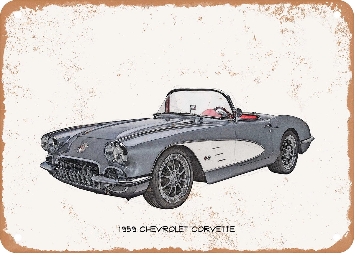 Corvette Pencil Drawing