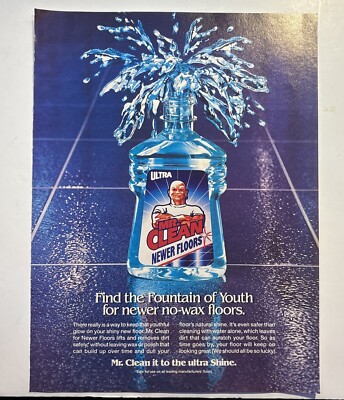 1996 Mr Clean Floor Cleaner Print Ad Vintage Magazine Advertising | eBay