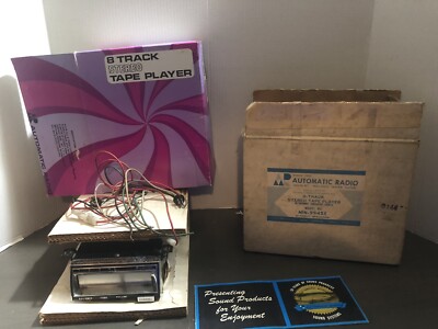 Automatic Radio Car 8 Track Player In Orig. Boxes W/ Promo Brochure See ...