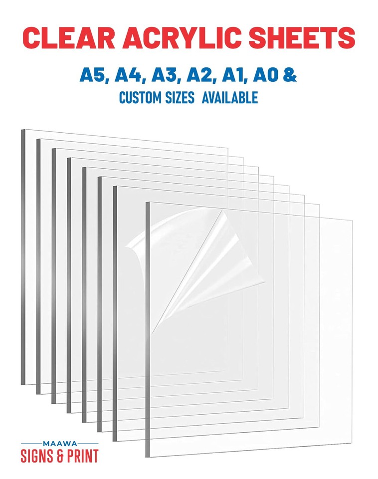 Clear Acrylic Sheets - Perspex sheets Plastic Sheets | eBay UK