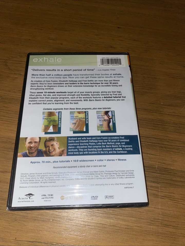 Exhale: Core Fusion Barre Basics For Beginners (DVD, 2013) Brand New ...